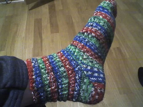 Pattern for Staggered Stripe Sock